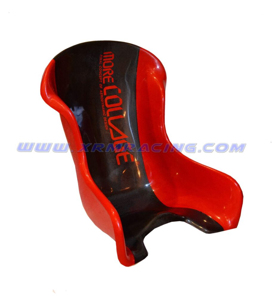 MoreCollage Type D Carbon Fiberglass Kart Seat Red – XRM RACING